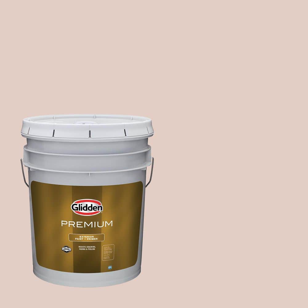 Glidden Premium 5 gal. PPG1062-3 Ginger Shortbread Flat Exterior Latex ...