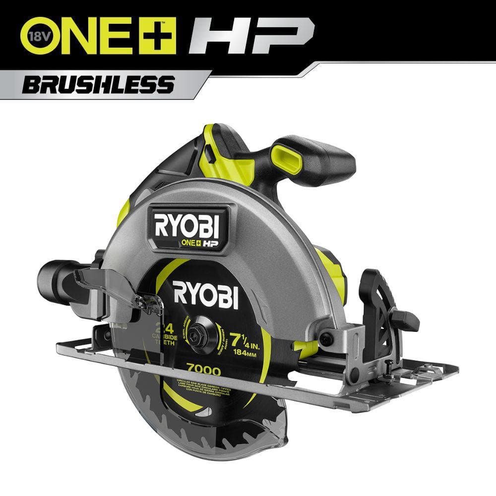 RYOBI ONE+ HP 18V Brushless Cordless 7-1/4 in. Circular Saw (Tool Only ...