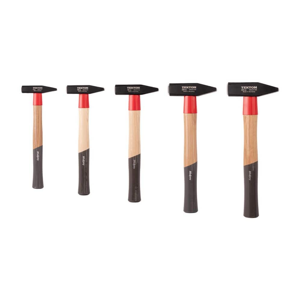 TEKTON Cross Peen Hammer Set, 5-Piece (7,10,18,28,35 oz. ) HMA92002 ...