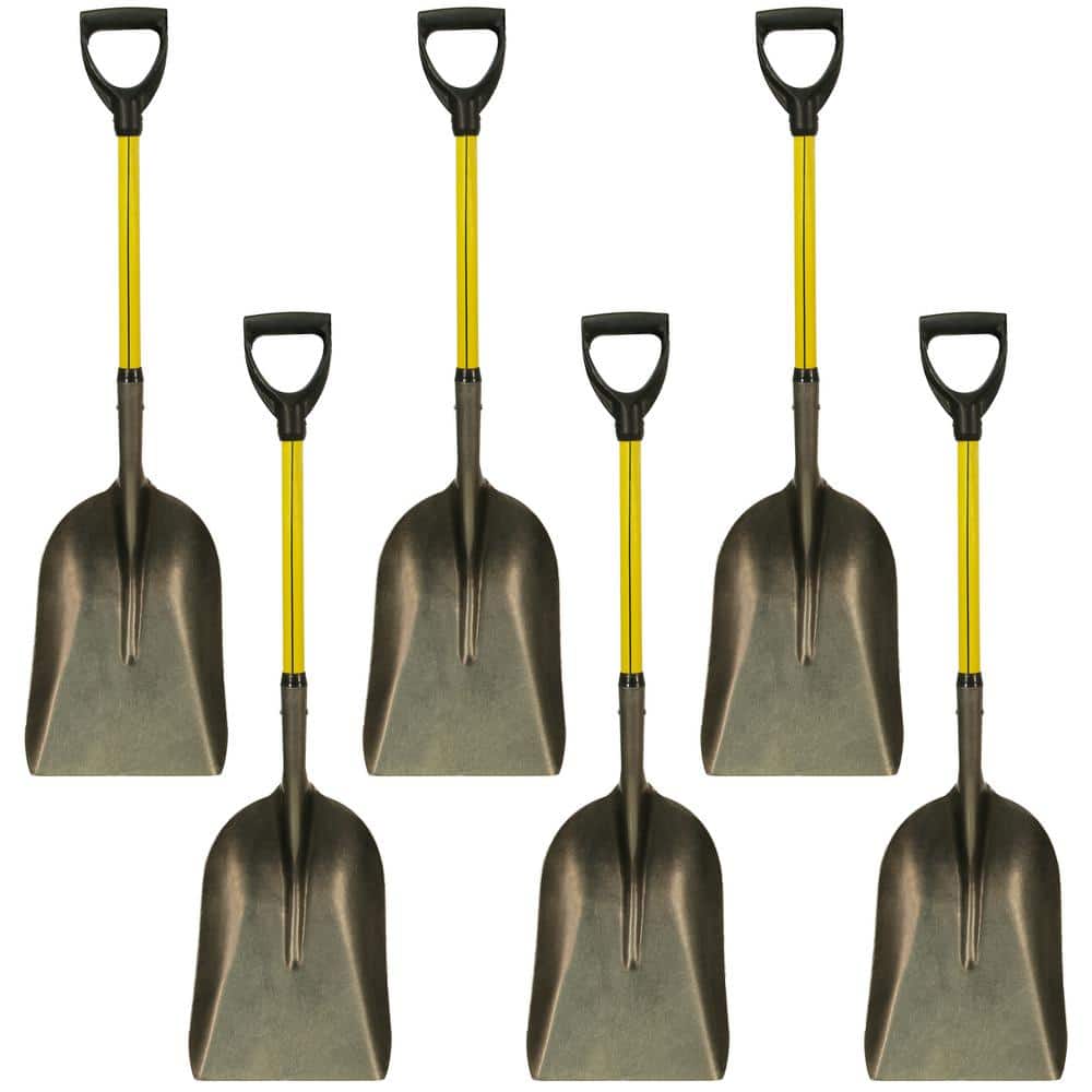 Nupla 27 in. Classic Fiberglass Eastern Scoop Shovel with Heavy-Duty ...