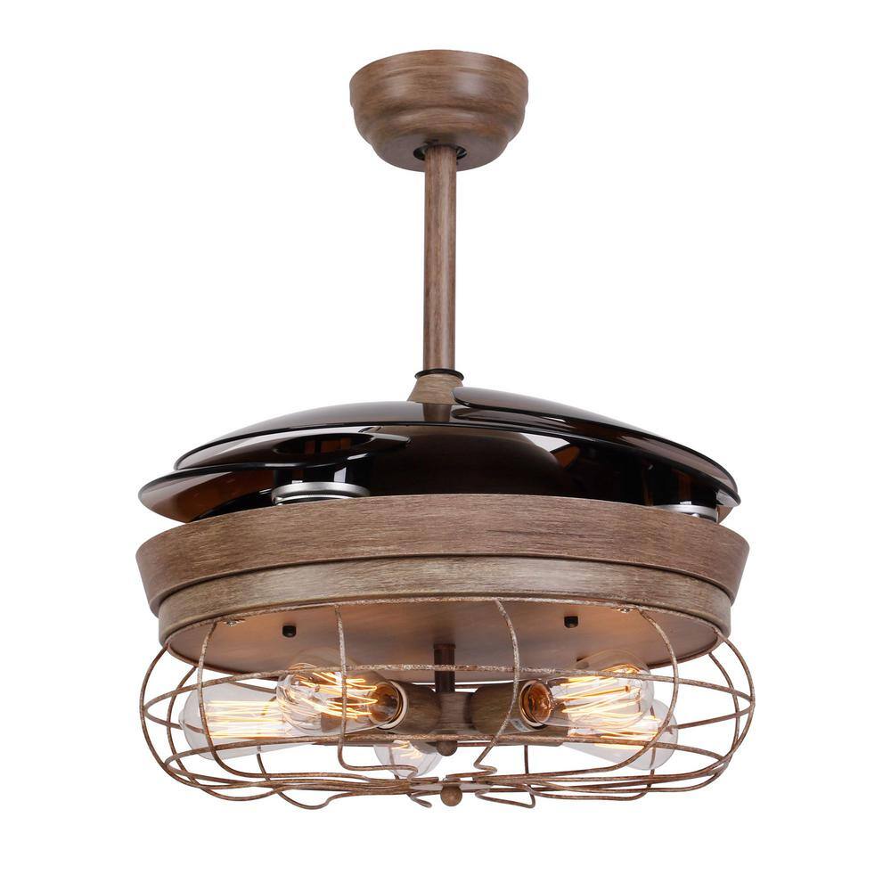 matrix decor Industrial 46 in. Indoor Bronze Downrod Mount Retractable ...