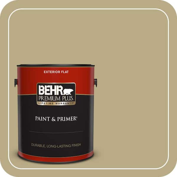 BEHR PREMIUM PLUS 1 gal. #PPU8-08A Makrut Lime Flat Exterior Paint ...