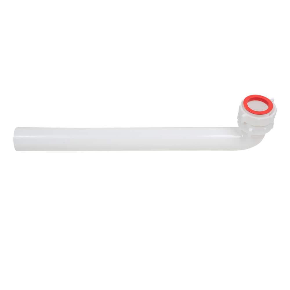 Oatey 1-1/2 in. x 15 in. White Plastic Slip-Joint Sink Drain Outlet ...