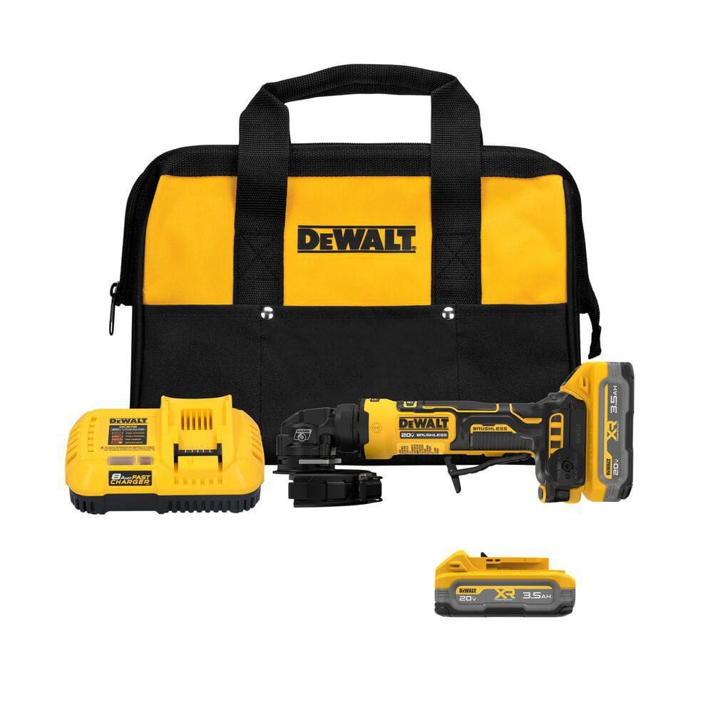 DEWALT ATOMIC 20V MAX Lithium-Ion Cordless 4 in. Angle Grinder Kit with ...