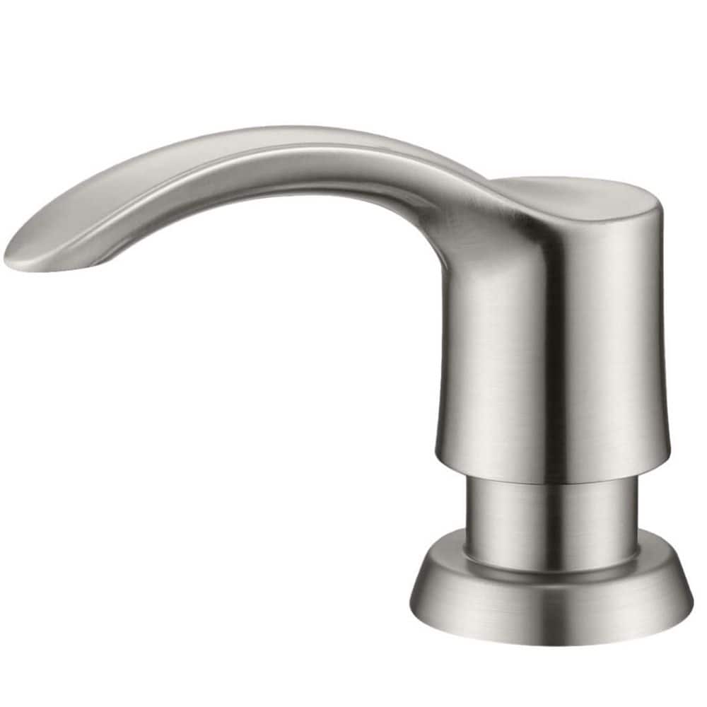 Wudkey Brushed Nickel Kitchen Sink Soap Dispenser with Large Bottle ...