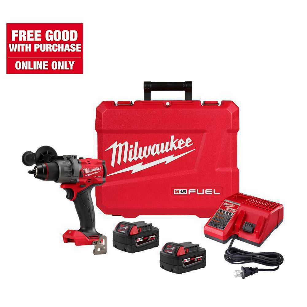 Milwaukee M18 FUEL 18V Lithium-Ion Brushless Cordless 1/2 in. Drill ...
