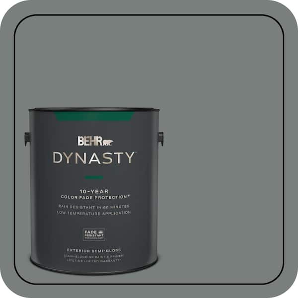 BEHR DYNASTY 1 gal. #PPU25-18 Shutter Gray Semi-Gloss Exterior Stain ...