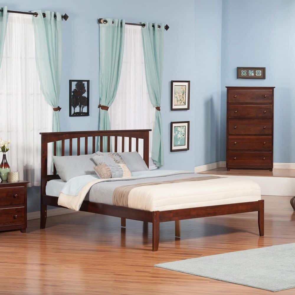 Reviews for AFI Mission Walnut Brown Solid Wood Frame King Platform Bed ...
