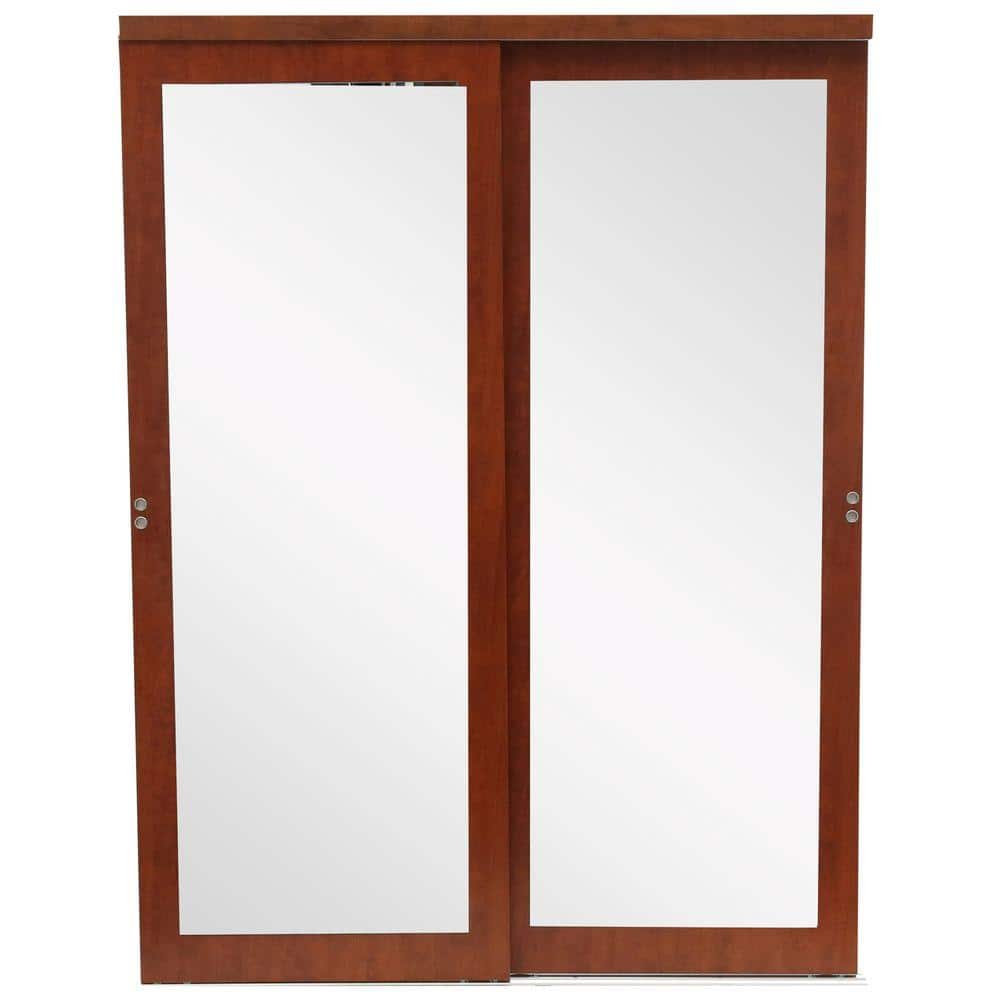 Impact Plus 60 in. x 96 in. Mir-Mel Cherry Mirror Solid Core MDF ...