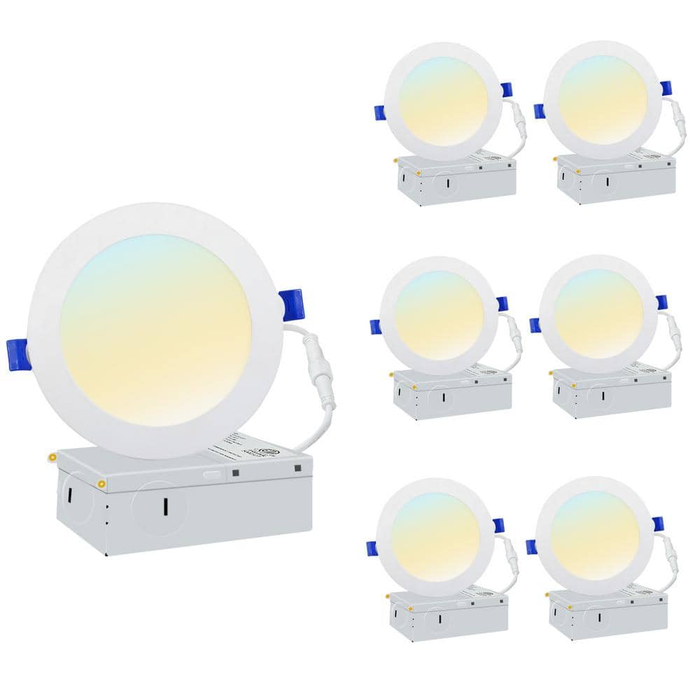 WYZM 5/6 in. Adjustable CCT Canless Dimmable Indoor/Outdoor Integrated ...