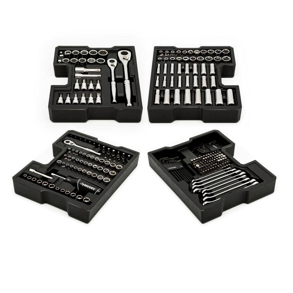 Husky Mechanics Tool Set in Build-Out Storage Trays (270-Piece ...