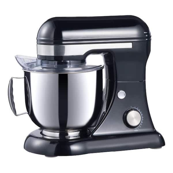 Cesicia 5.3 Qt. 12-Speed Black Stainless Steel Countertop Stand Mixer ...