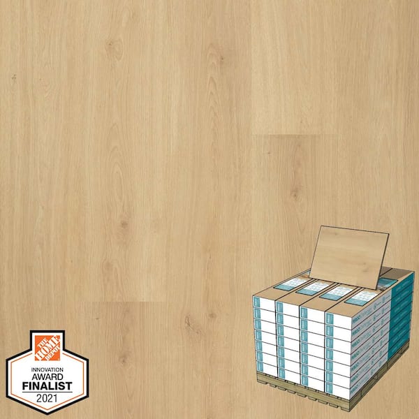 Pergo Defense+ 7.48 in. W Sun Veiled Oak Antimicrobial-Protected ...