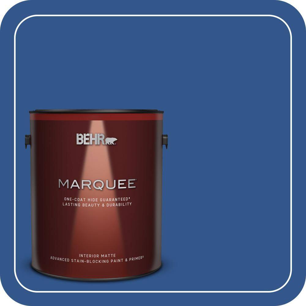 BEHR MARQUEE 1 gal. #PPU15-03 Dark Cobalt Blue Matte Interior Paint ...