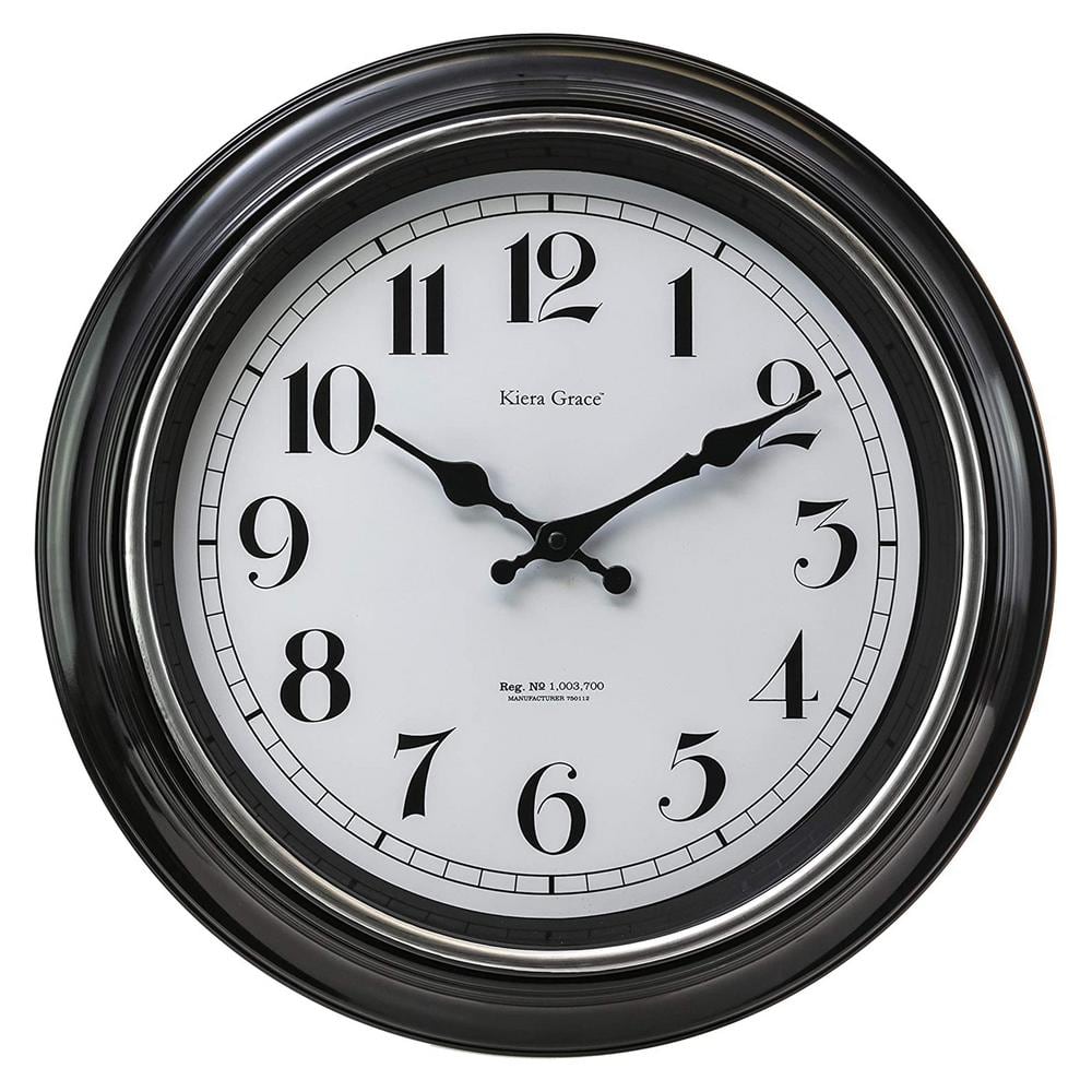 Kiera Grace Degraw 16 in. Decorative Round Wall Clock HO87371-2DF - The ...
