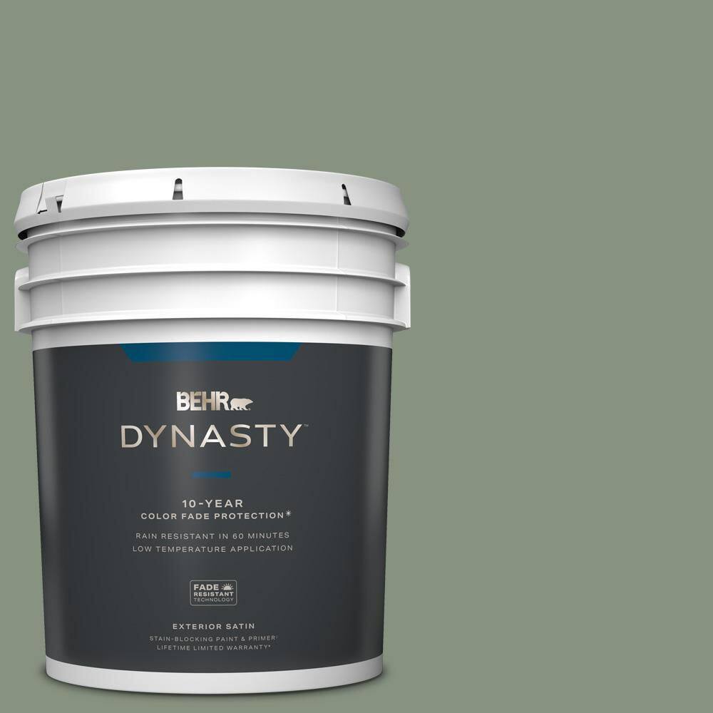 BEHR DYNASTY 5 gal. #QE-45 Thistle Satin Exterior Stain-Blocking Paint ...