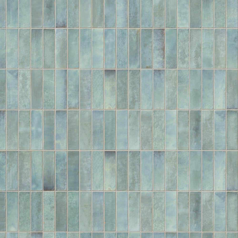 Giorbello Spanish Artis Teal 12 in. x 24 in. Glazed Porcelain Wall Tile ...