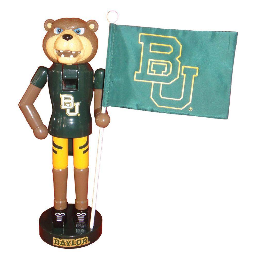 Santa's Workshop 12 in. Baylor Mascot Nutcracker with Flag BAB092 - The ...