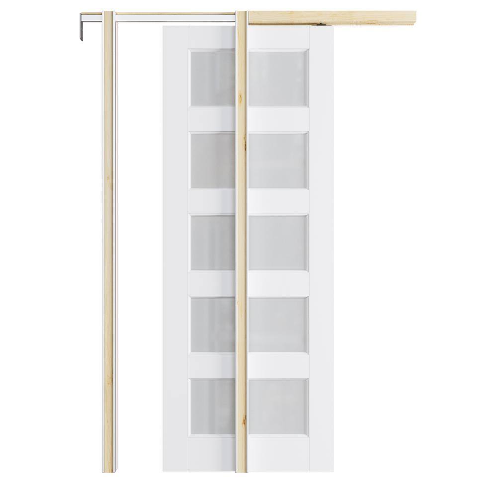 Reviews for ARK DESIGN 28 in. x 96 in. 5-Lite Glass White Primed MDF ...
