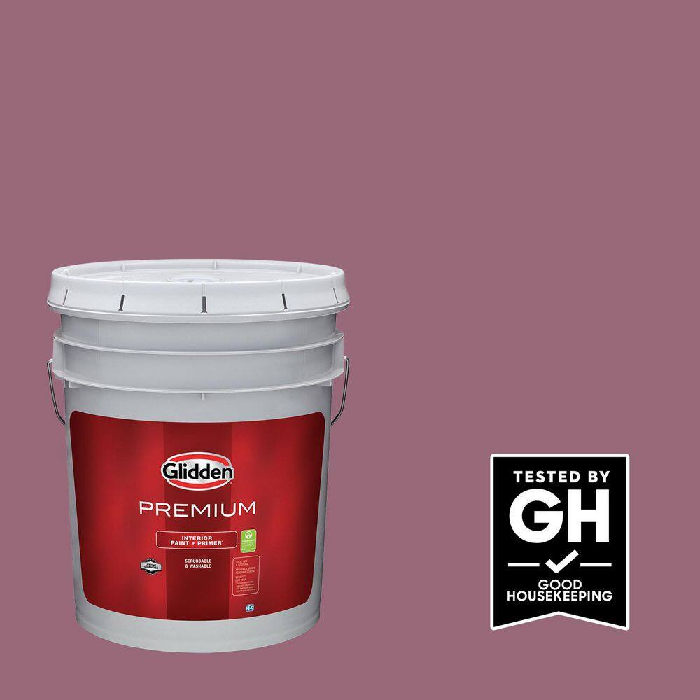 Glidden Premium 5 gal. Wild Geranium PPG1045-6 Semi-Gloss Interior ...