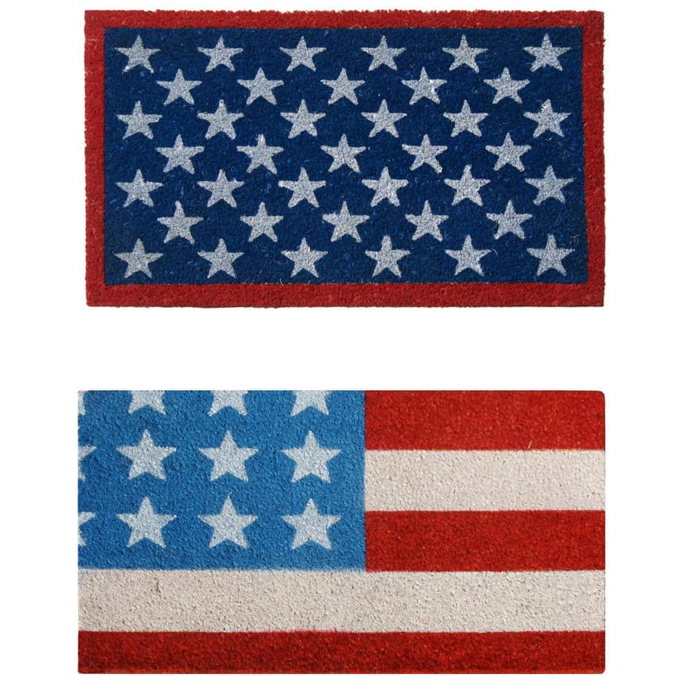 Rubber-Cal "American Flag Doormat" Kit - 18" x 30" - 2 Door Mats 10-108 ...