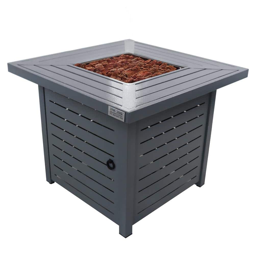 COOLSHARK 30 in. Propane Fire Pit Table 40000 BTU Outdoor Steel Gas ...
