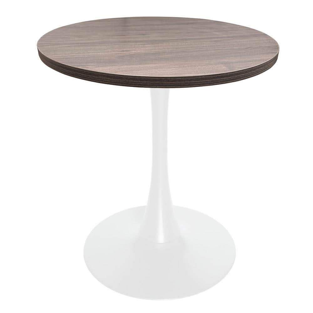 Leisuremod Bristol Mid-Century Modern 27 in. Round Dining Table with ...