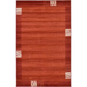 Unique Loom Del Mar Sarah Rust Red 3' 3 x 5' 3 Area Rug 3120479
