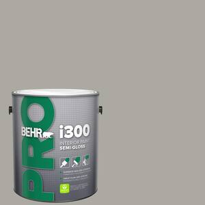 BEHR PRO 1 gal. #N360-3 Still Gray Semi-Gloss Acrylic Exterior Paint ...