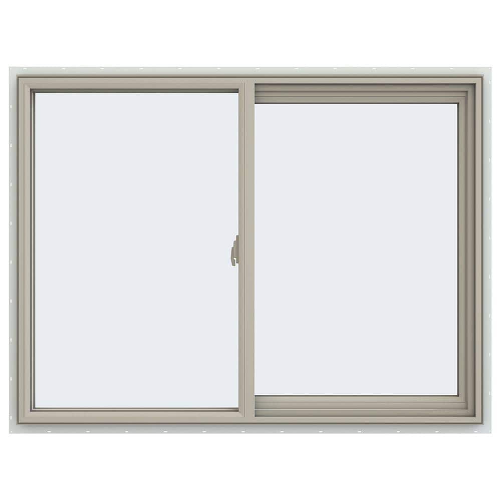 JELD-WEN 47.5 in. x 35.5 in. V-2500 Series Desert Sand Vinyl Right ...
