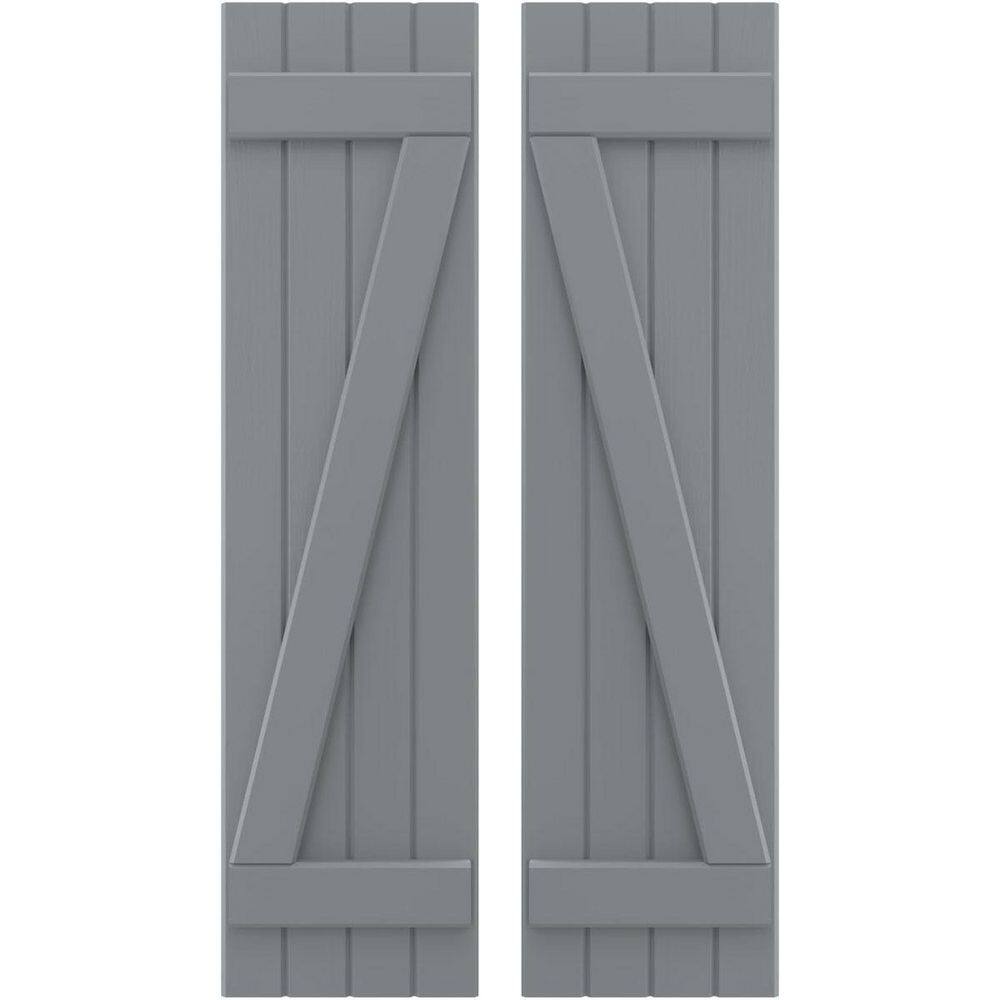 Ekena Millwork 14 in. W x 39 in. H Americraft 4-Board Exterior Real ...