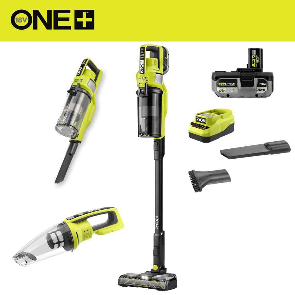 RYOBI ONE+ HP 18V Cordless Pet Stick Vacuum Cleaner Kit w/ Battery ...