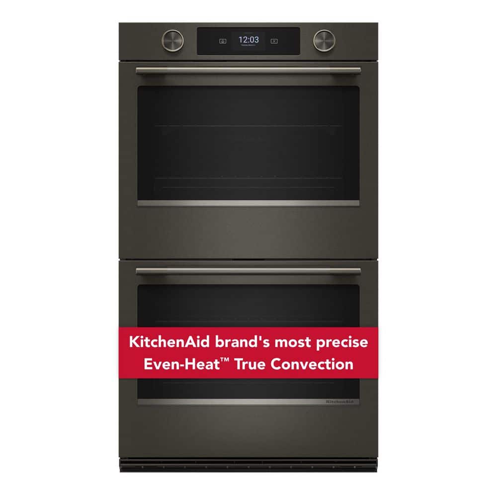 KitchenAid 30 in. Double Electric Wall Oven with True Convection Self ...