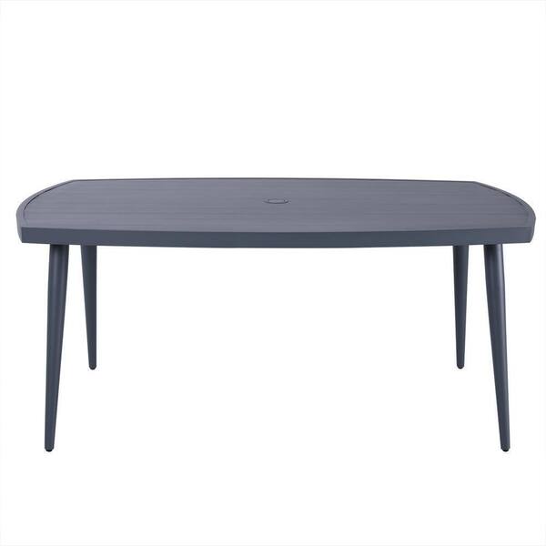 Nuu Garden Gray Rectangle Aluminum Outdoor Dining Table TA109-02HS ...