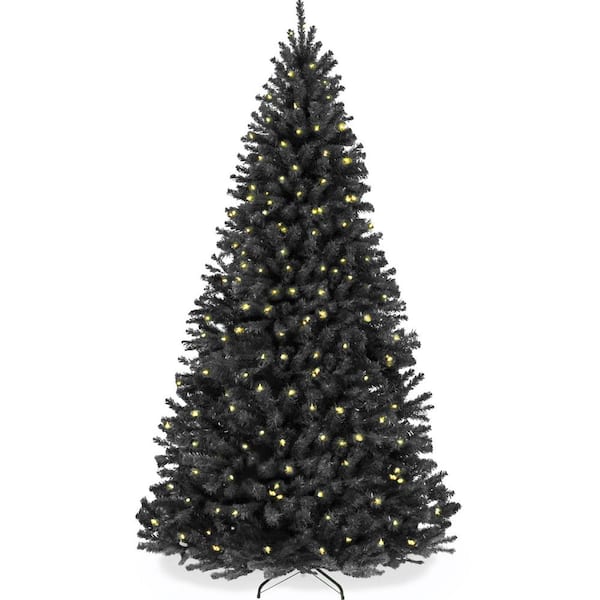 Best Choice Products 9 ft. Pre-Lit Black Spruce Artificial Christmas ...