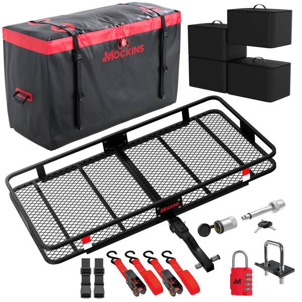 Mockins 500lb Capacity Rustproof Hitch Mount Cargo Carrier ...