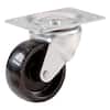 Shepherd 2 in. Black Polypropylene and Steel Swivel Plate Caster with ...