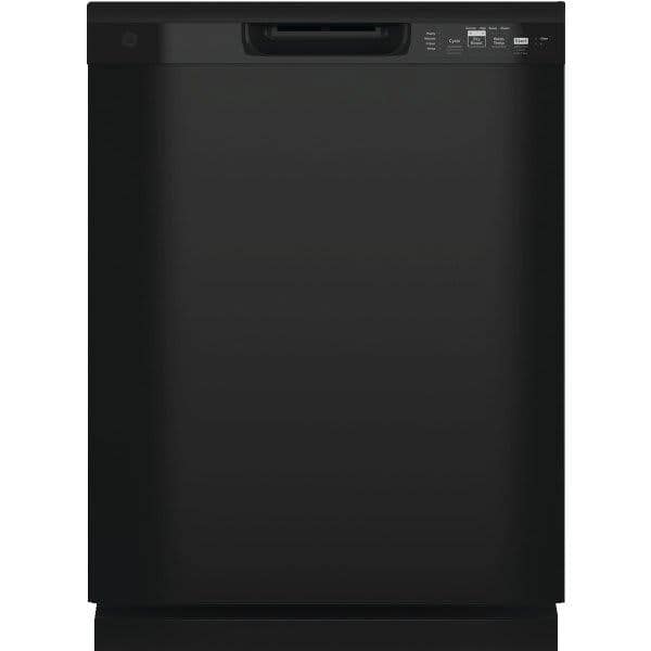 GE 24 in. Black Front Control Built-In Tall Tub Dishwasher with Steam ...