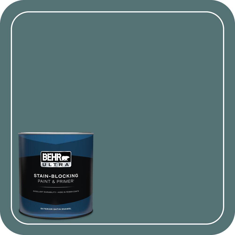 BEHR ULTRA 1 qt. #PPU13-02 Juniper Berries Satin Enamel Exterior Paint ...