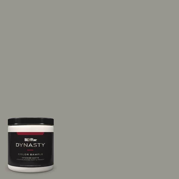 BEHR DYNASTY 8 oz. #N360-4 Battleship Gray One-Coat Hide Matte Stain ...