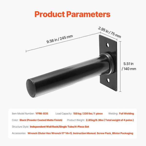 Wall Mounted Weight Rack Weight Plate Holder, Wall Mounted, Fit 2inch ...