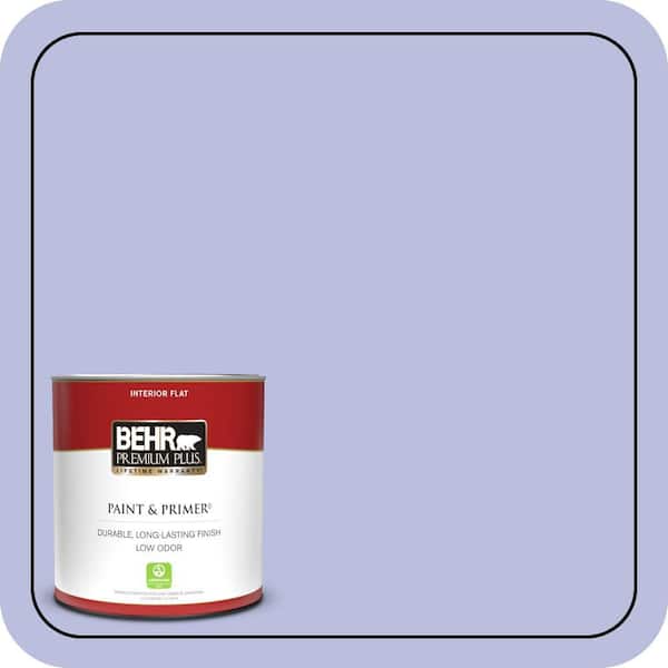 BEHR PREMIUM PLUS 1 qt. #620A-3 Rhapsody Lilac Flat Low Odor Interior ...