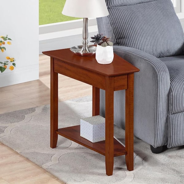 HOME IMPORTS EMPORIUM 17 in. Cherry Finish Rectangle Wood End Table R6 ...