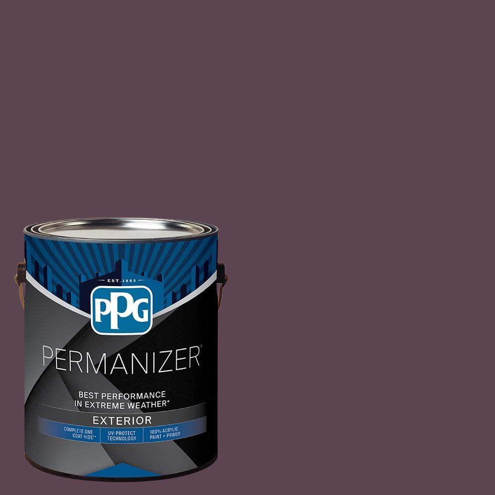 PERMANIZER 1 gal. PPG1046-7 Purple Basil Flat Exterior Paint PPG1046 ...