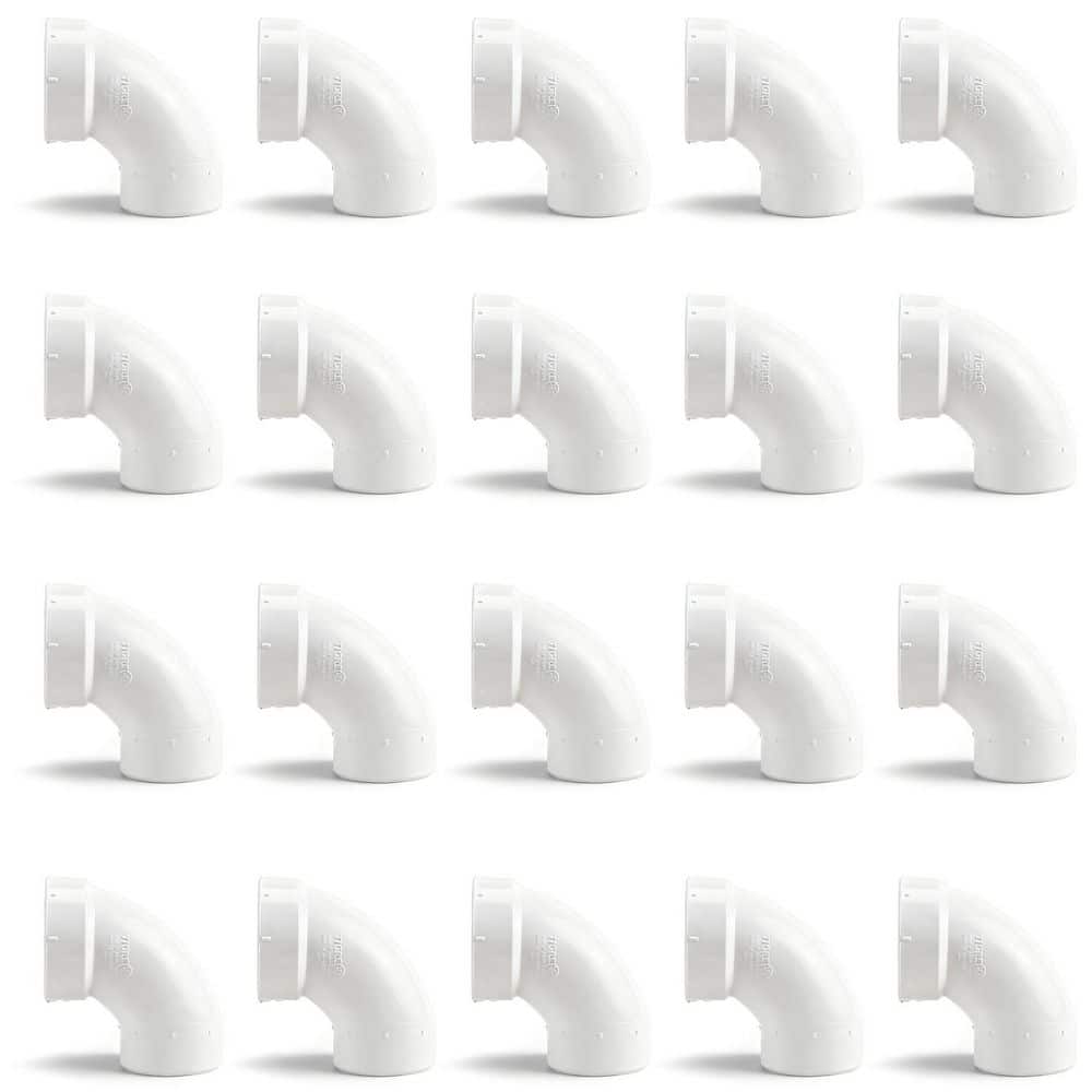 PLUMBFLEX 3 in. Rigid PVC DWV 1/4 Bend 90° Street Elbow, Hub x Spigot ...