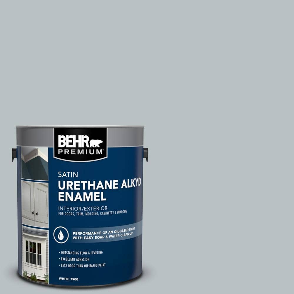 BEHR PREMIUM 1 gal. #MQ5-31 Distant Star Urethane Alkyd Satin Enamel ...