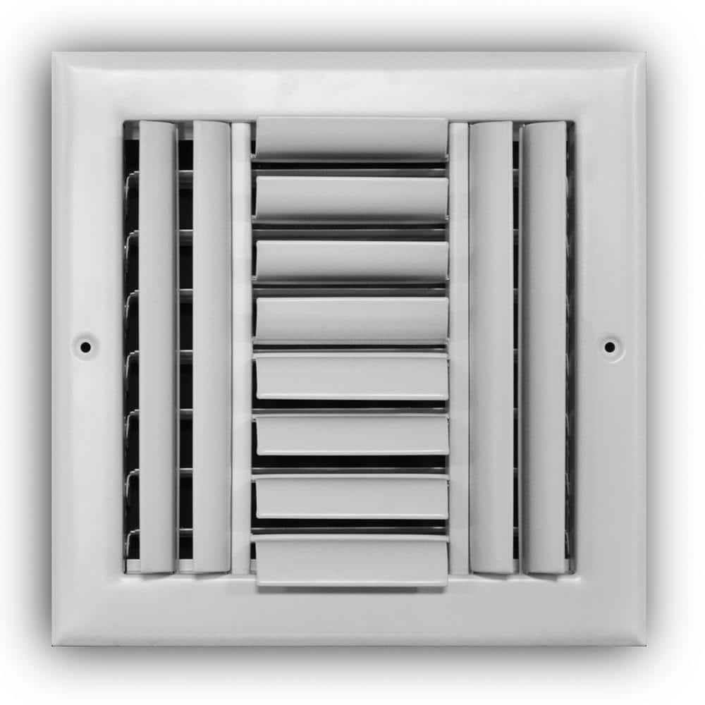 Everbilt 8 in. x 8 in. 4-Way Steel Adjustable Curved Blade Wall/Ceiling ...