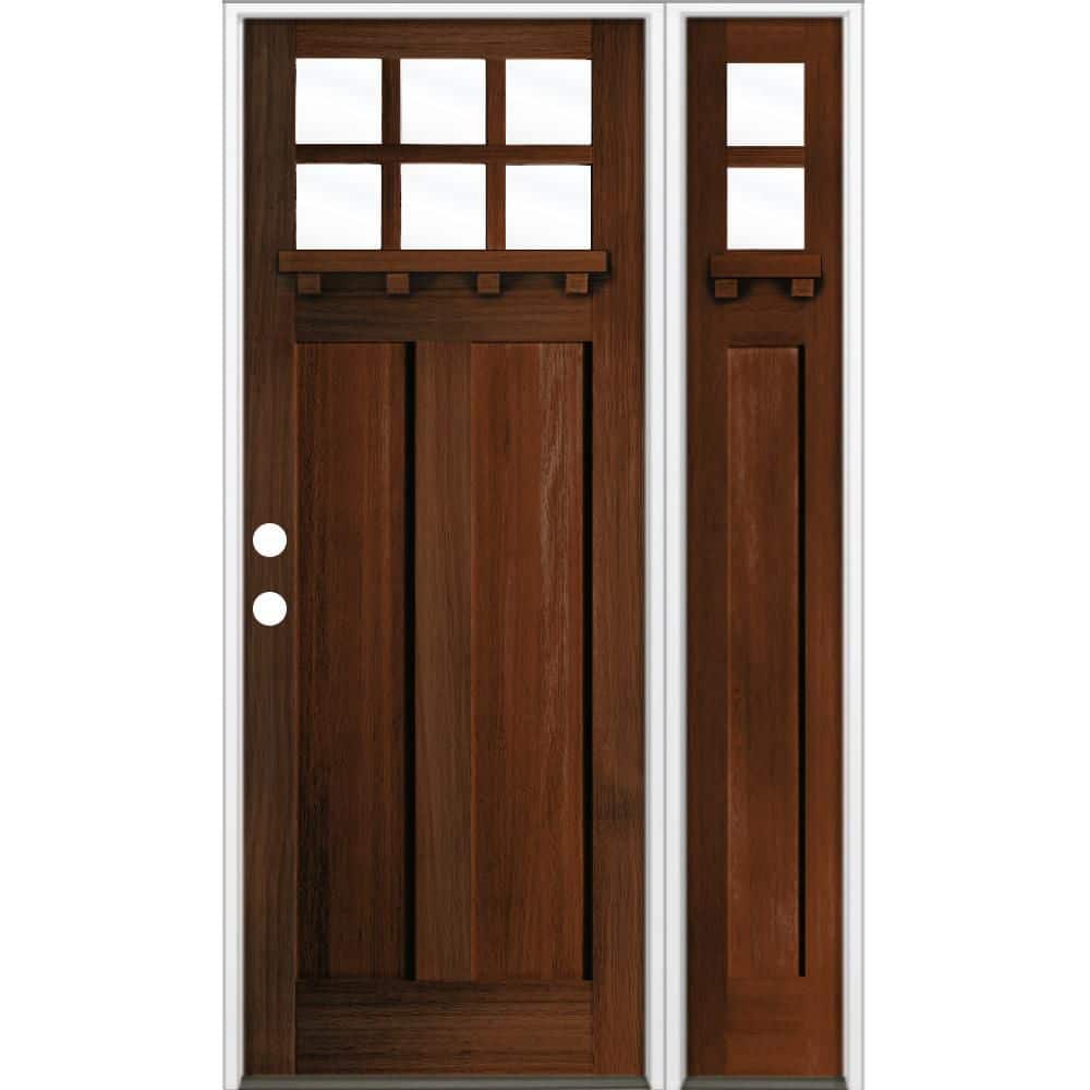 Krosswood Doors 50 in. x 96 in. Craftsman 6-Lite Right-Hand/Inswing ...