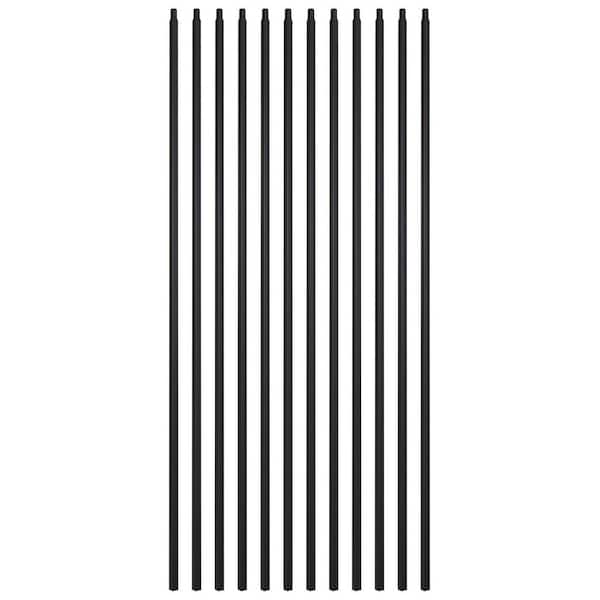 Afoxsos 44 in. H x 0.5 in. W Black Iron Stair Railing Kit for Interior ...