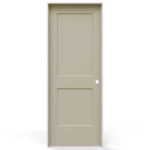 JELD-WEN 30 in. x 80 in. Monroe 2 Panel Left-Handed Solid Core Desert ...